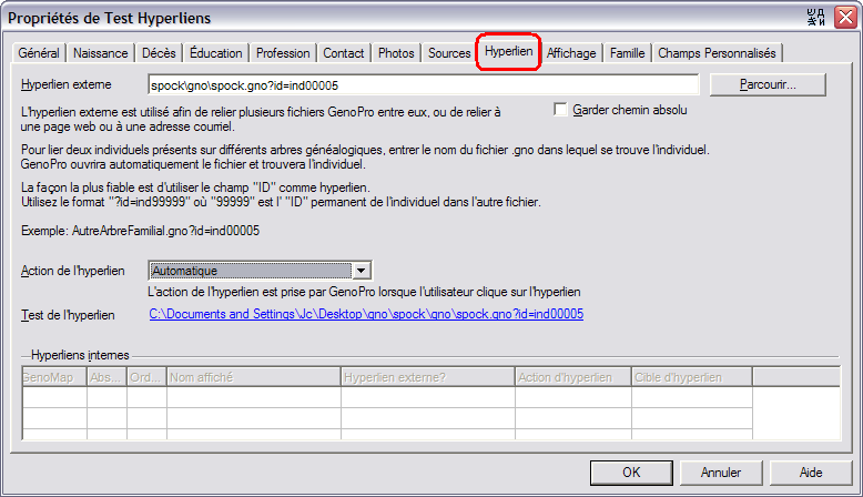 Hyperlien Externe - Propriété de l'Individu - GenoPro