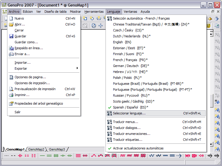 [GenoPro Newsletter, July 2007] GenoPro now available in 20 languages
